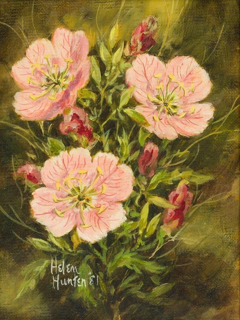 Helen Hunter (1920-2003), "Pink Evening Primrose", 1981