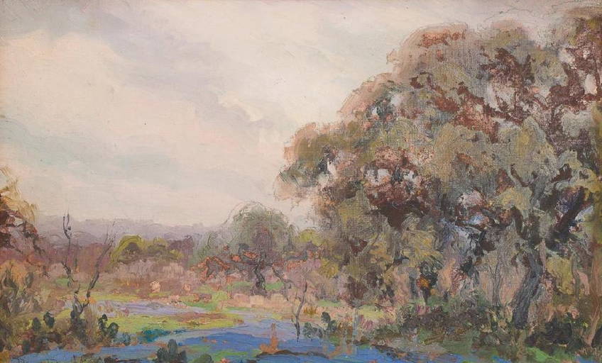 Paul Rodda Cook (1897 1972), Bluebonnet Impression, Oil