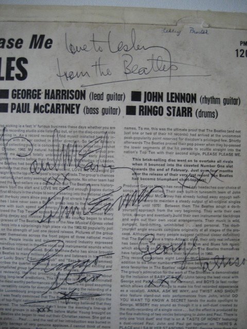 Paul McCartney Signed fake 3 Beatles signature 1963 LP