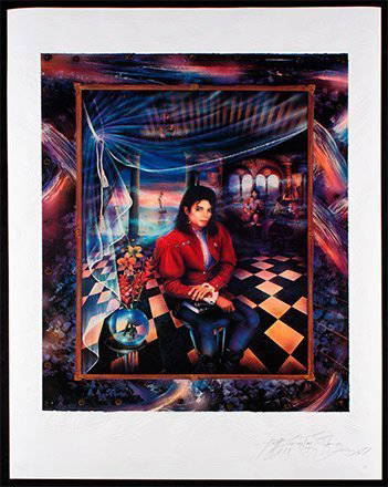 Michael Jackson /brett Strong Litho Signed 163/375