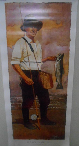 Bart Forbes signed lithograph Poster "The Days Catch"