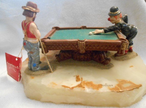 Ron Lee, " Hobo Clowns Playing Pool" Retired