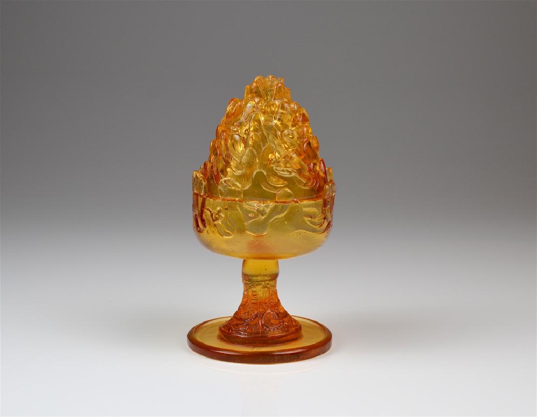 Chinese Amber Glass Censer
