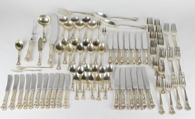 BIRKS CHANTILLY PATTERN STERLING SILVER FLATWARE