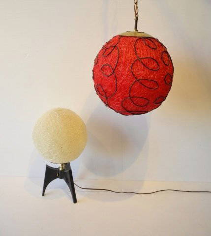 Two Spherical Spaghetti Lamps