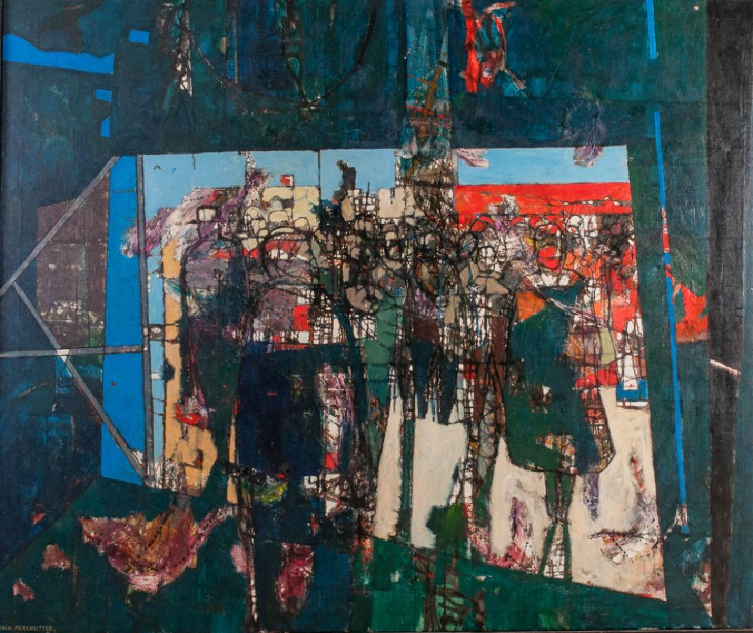 Jack Perlmutter Abstract Oil On Canvas