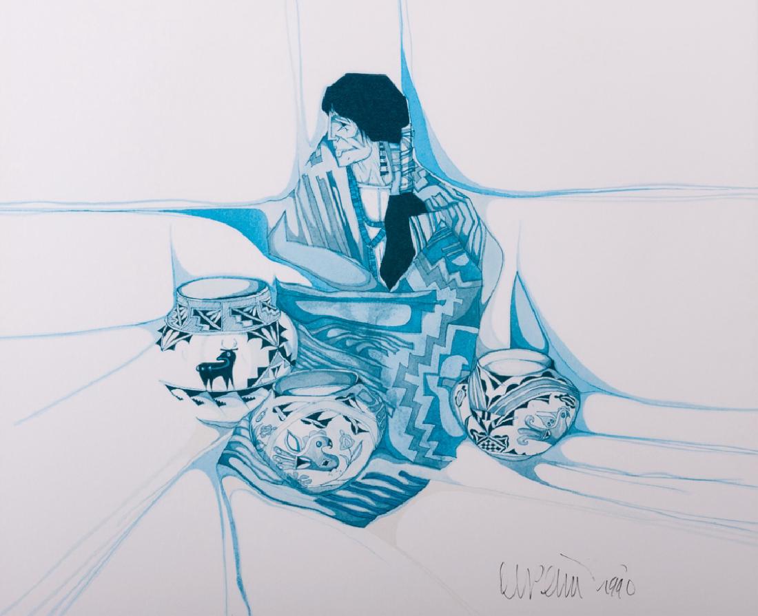 Native American Print, Signed