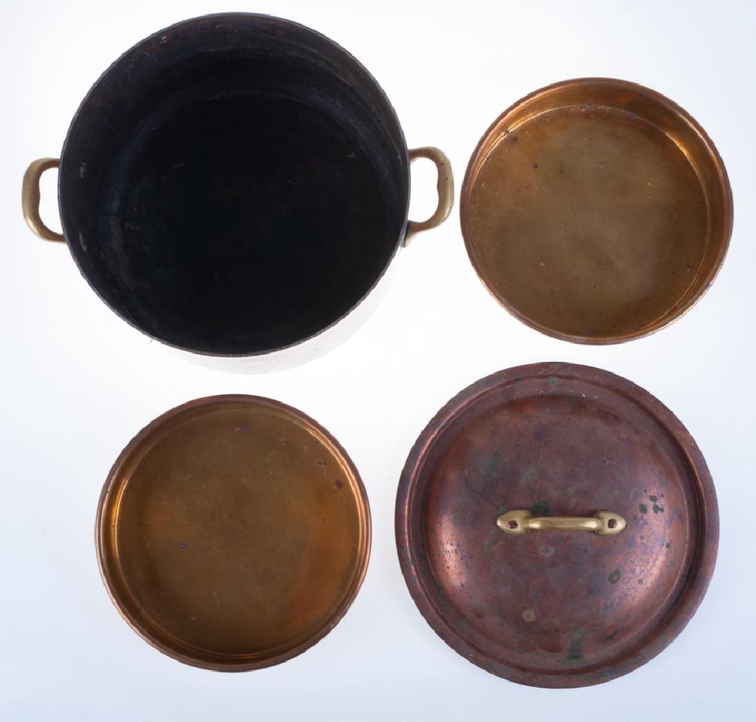 Copper & Brass Cooking Pans Trio
