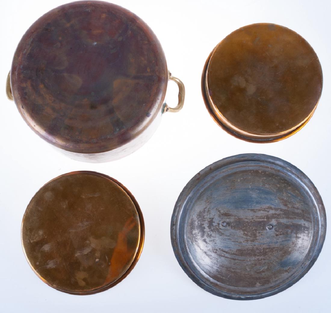 Copper & Brass Cooking Pans Trio