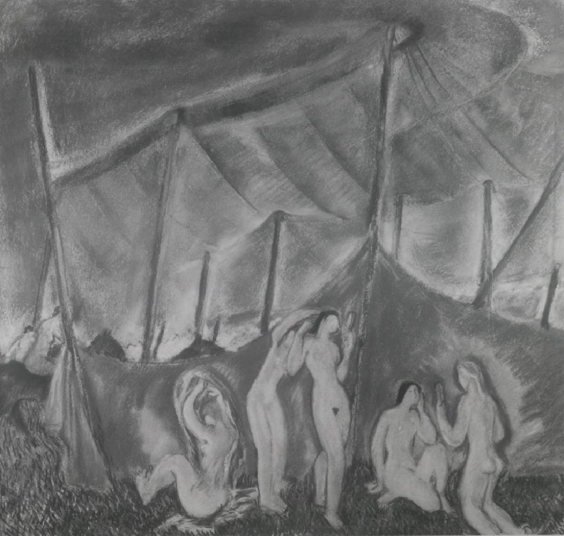 Doris Rosenthal "Circus Tent II" Pastel on Paper