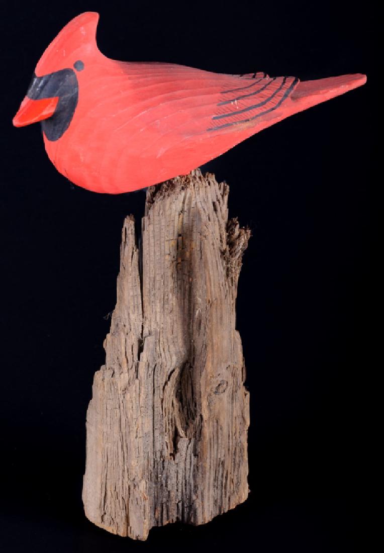 Chincoteague Jester Family Carved Cardinal