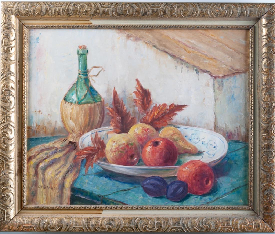 Stevens Still Life With Wine Oil On Canvas