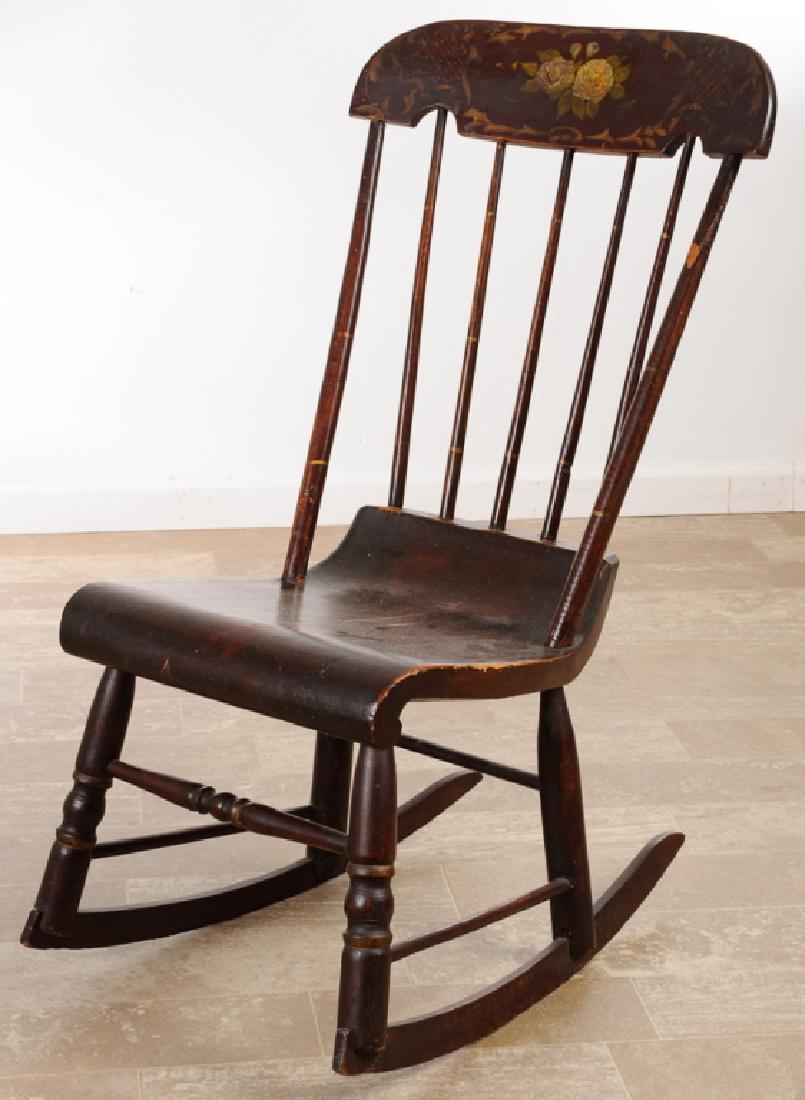 Spindle Back Rocking Chair, 19th Century