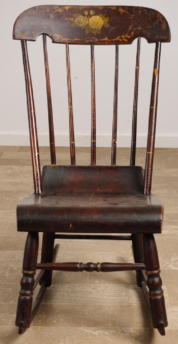 Spindle Back Rocking Chair, 19th Century