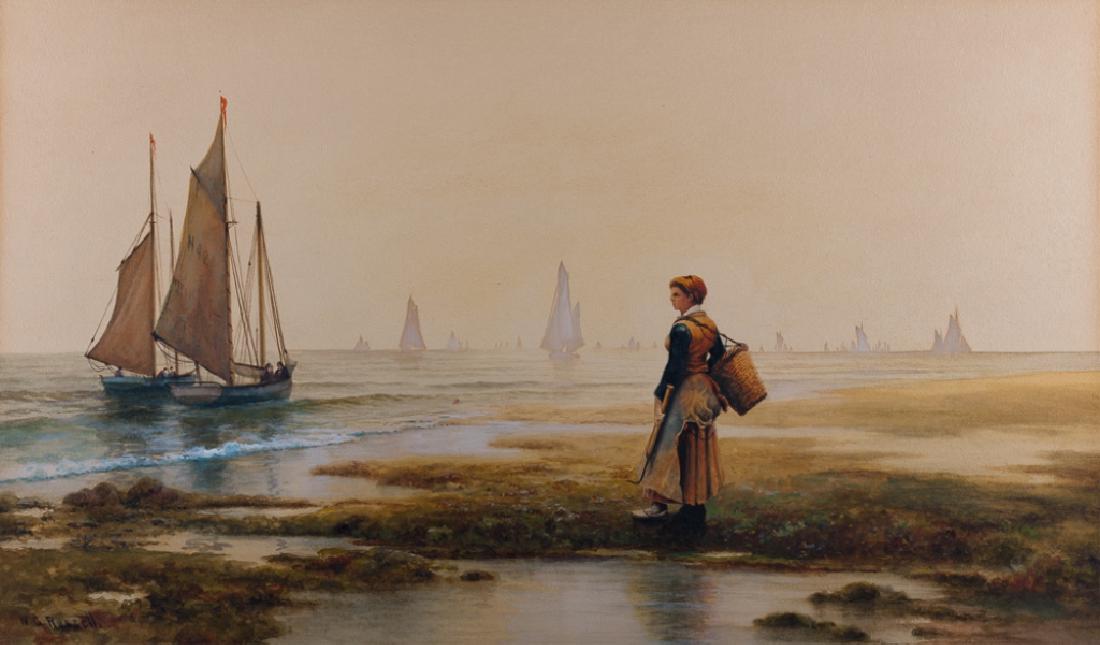 William George Russell Seascape Watercolor