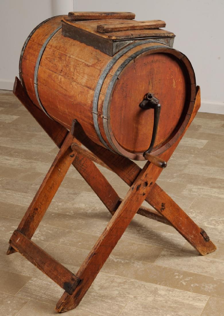 Antique Barrel Butter Churn w/ Stand