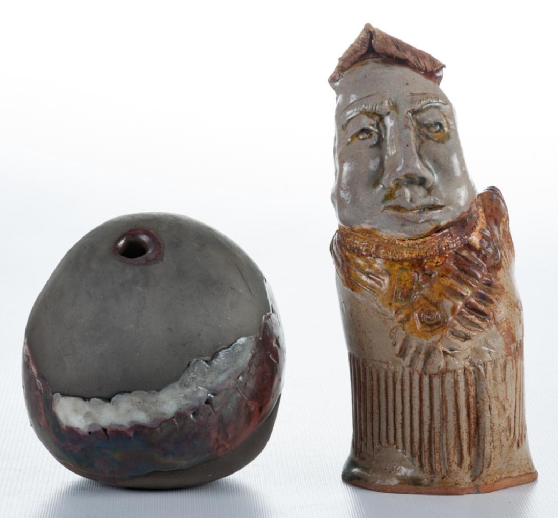 Figural & Orb Art Pottery Duo