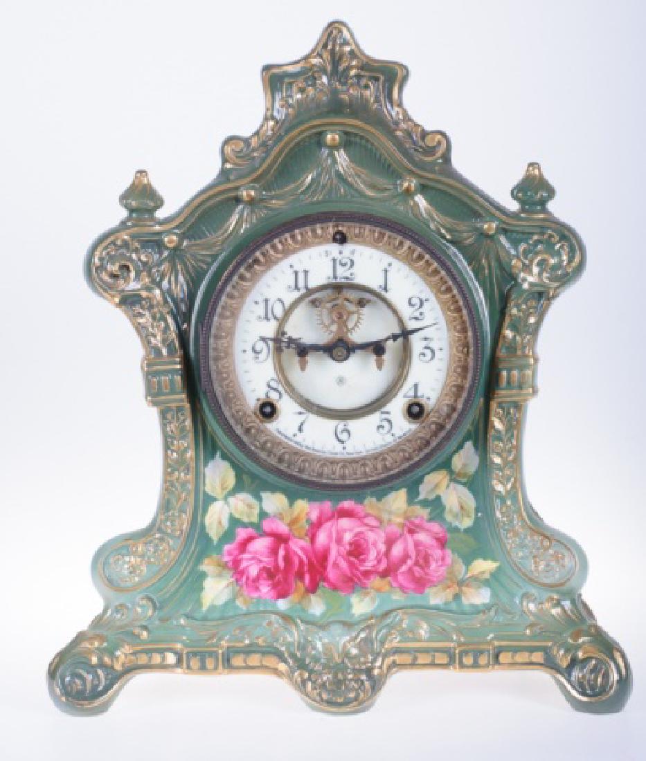 Ansonia Royal Bonn "la Friese" Porcelain Clock