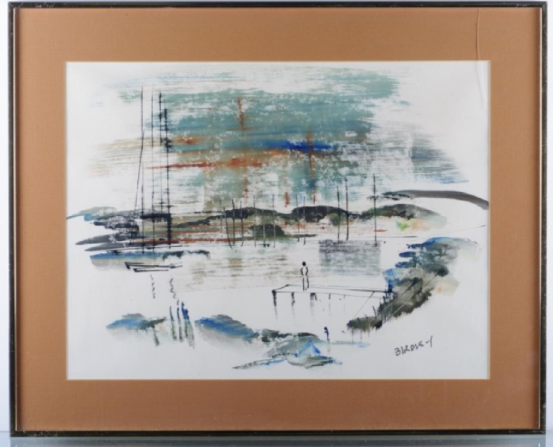 Alfred Birdsey Watercolor On Paper Drawing