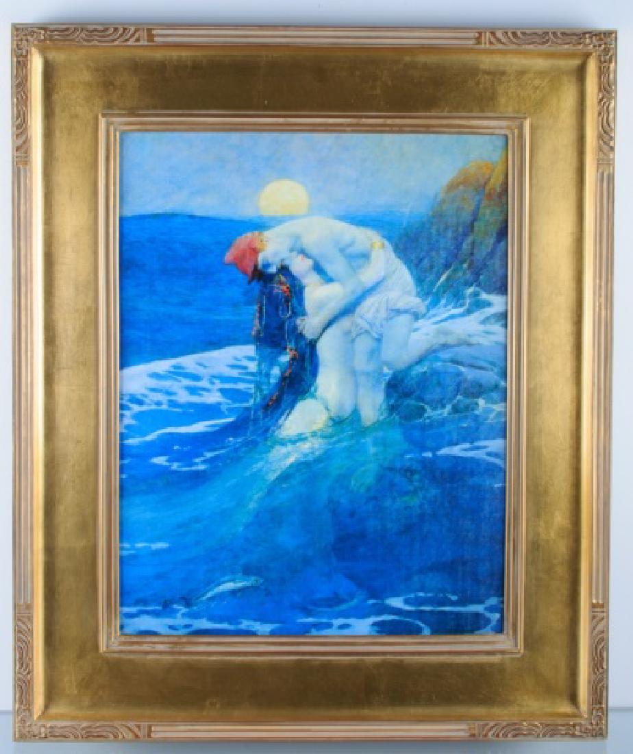 After Howard Pyle, "The Mermaid", Print on Canvas