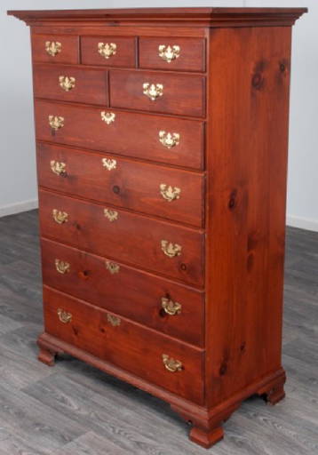 Tom Seely Pine Tall Chest Of Drawers