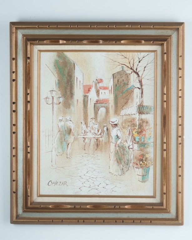 Boris Chezar Oil/Sand Painting On Canvas