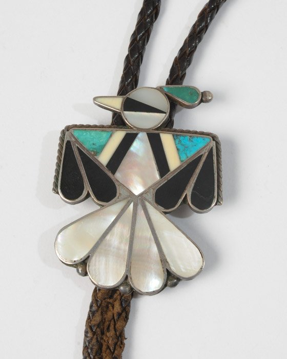 Juan Singer Sterling Silver Navajo Bolo Tie
