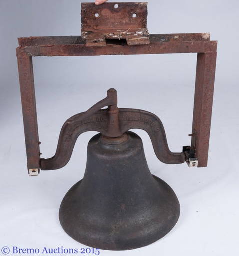 Antique C.s. Bell Co. "no. 4" Cast Iron Bell