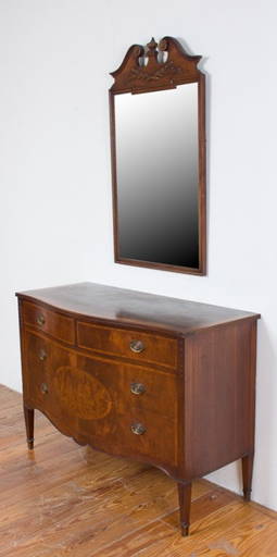John Wanamaker Serpentine Dresser W/ Mirror