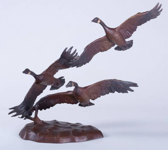 Jonathan Bronson "autumn Flight" Bronze Sculpture