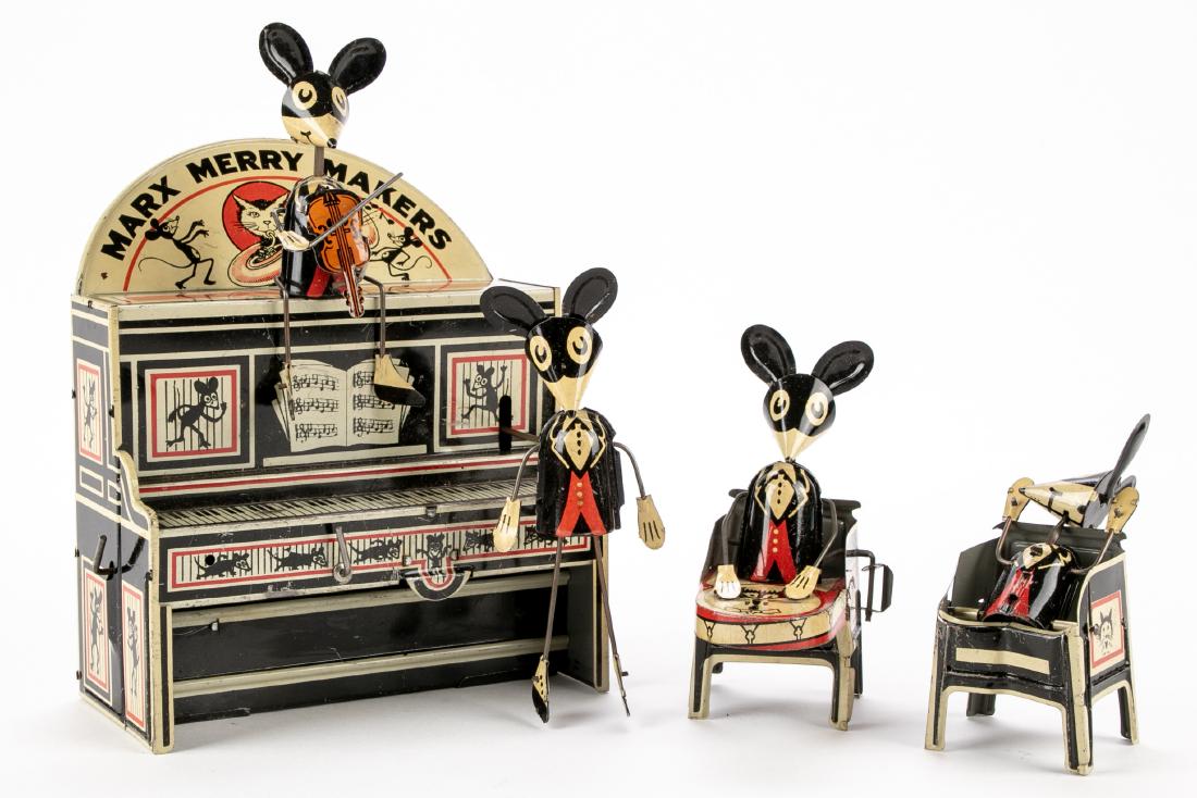 Marx Merrymakers Tin Windup Toy Dancing Mice