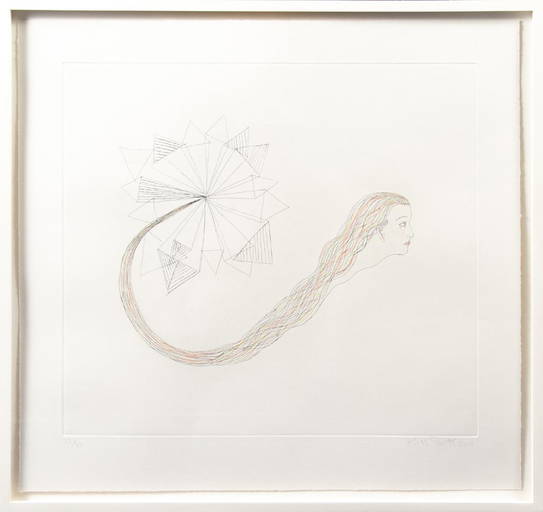Kiki Smith (am. B 1954) Signed Hand Colored Etching