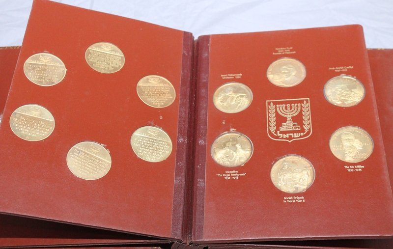 1972 Sterling Silver Set 30 Israel Coins Lincoln Mint