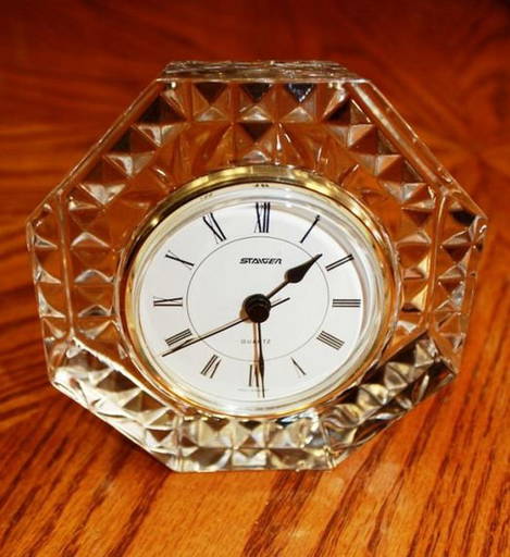 Staiger French Crystal West Germany Quartz Clock Xc