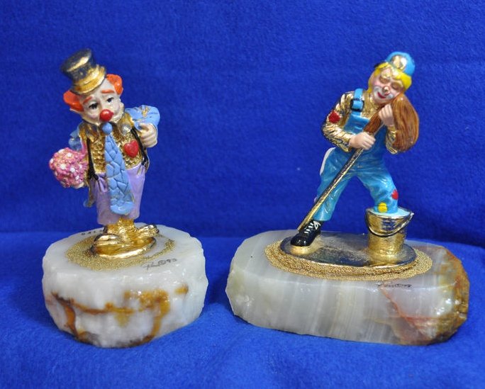 LOT 2 EARLY RON LEE 24K CLOWNS 1993 & 1998 XC