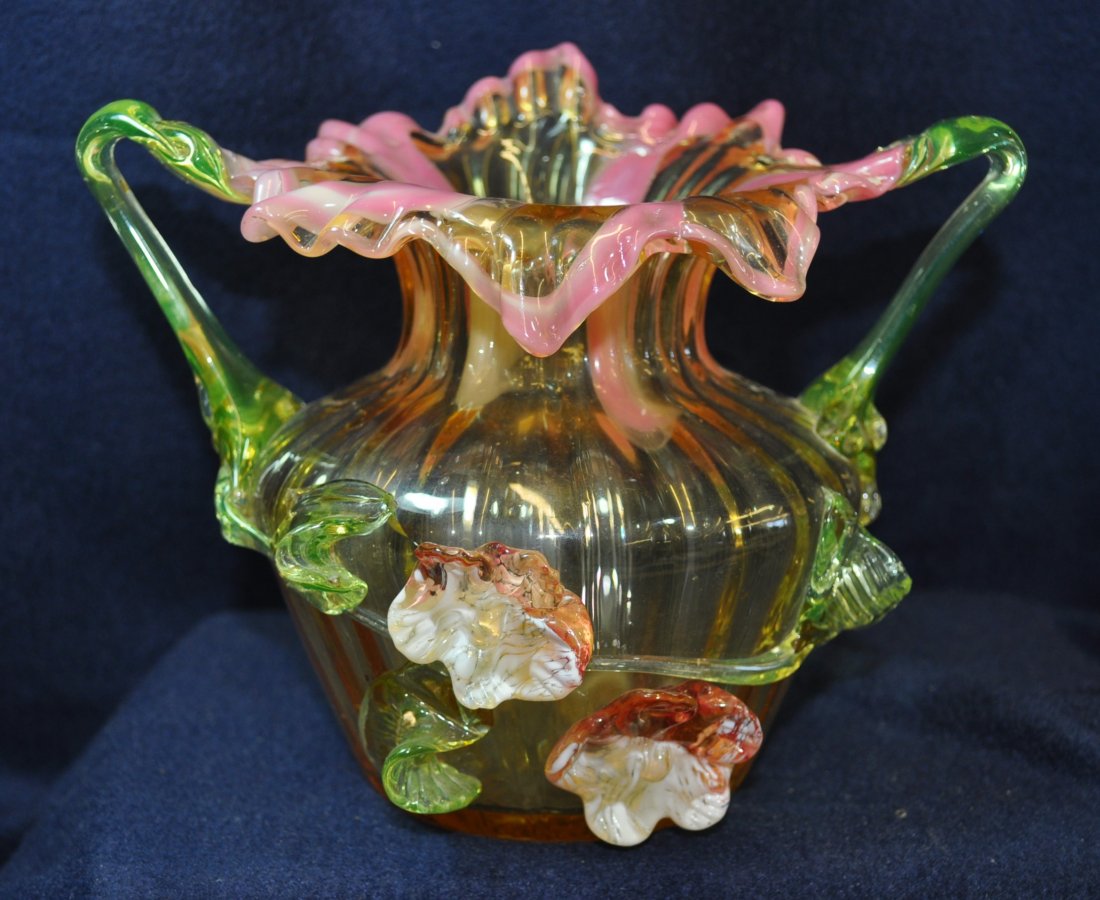 Rare 1885 Stevens Williams Citron, Uranium Jip Vase Xv