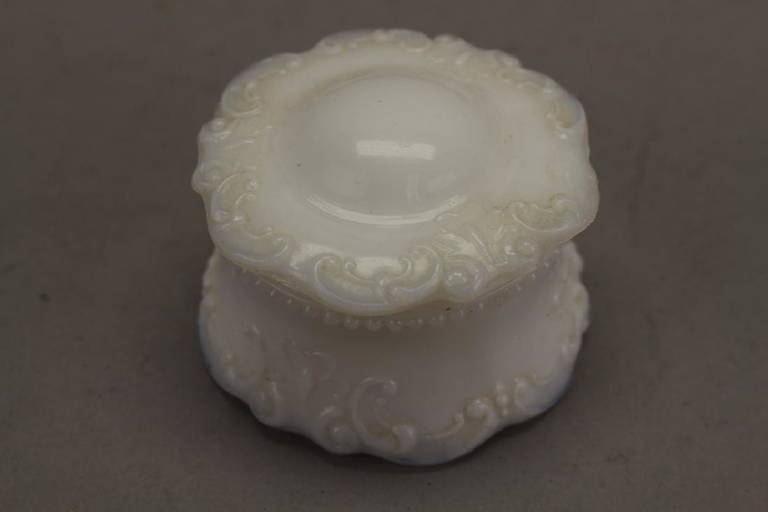 Vintage Milk Glass Pill Box