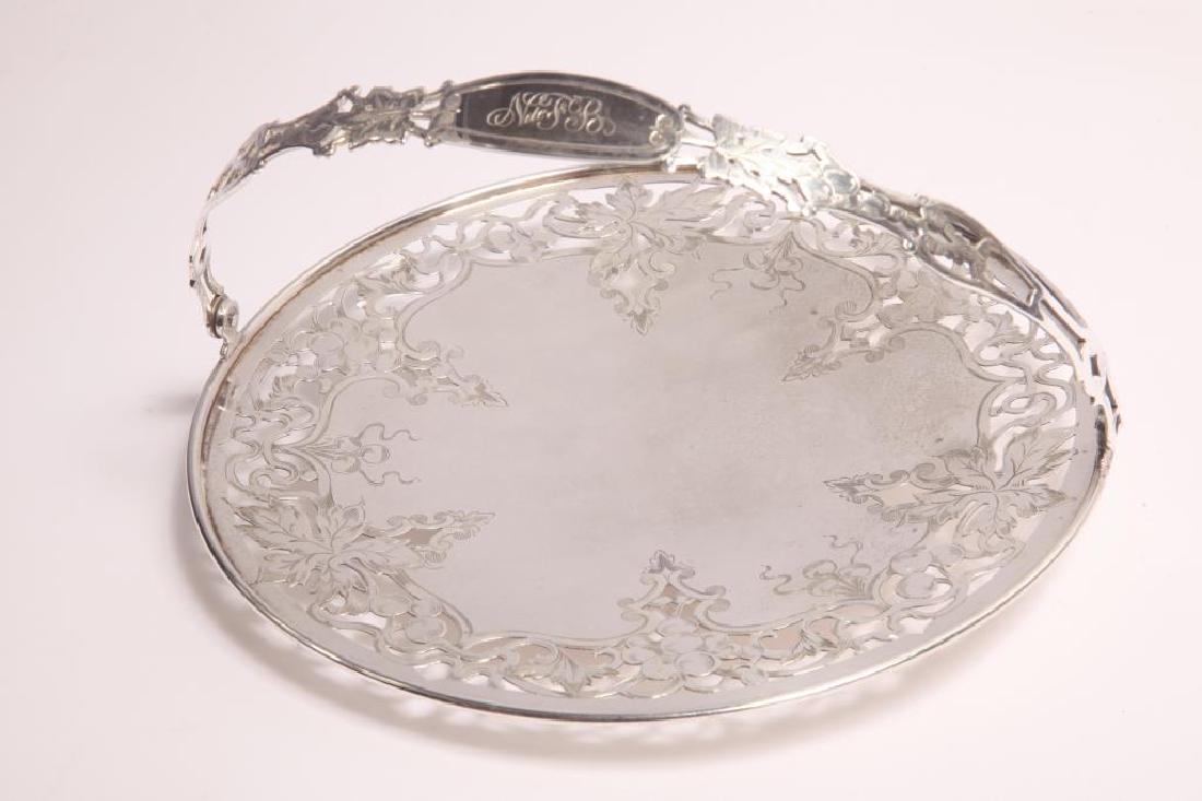 Antique Sterling Silver Platter With Handle