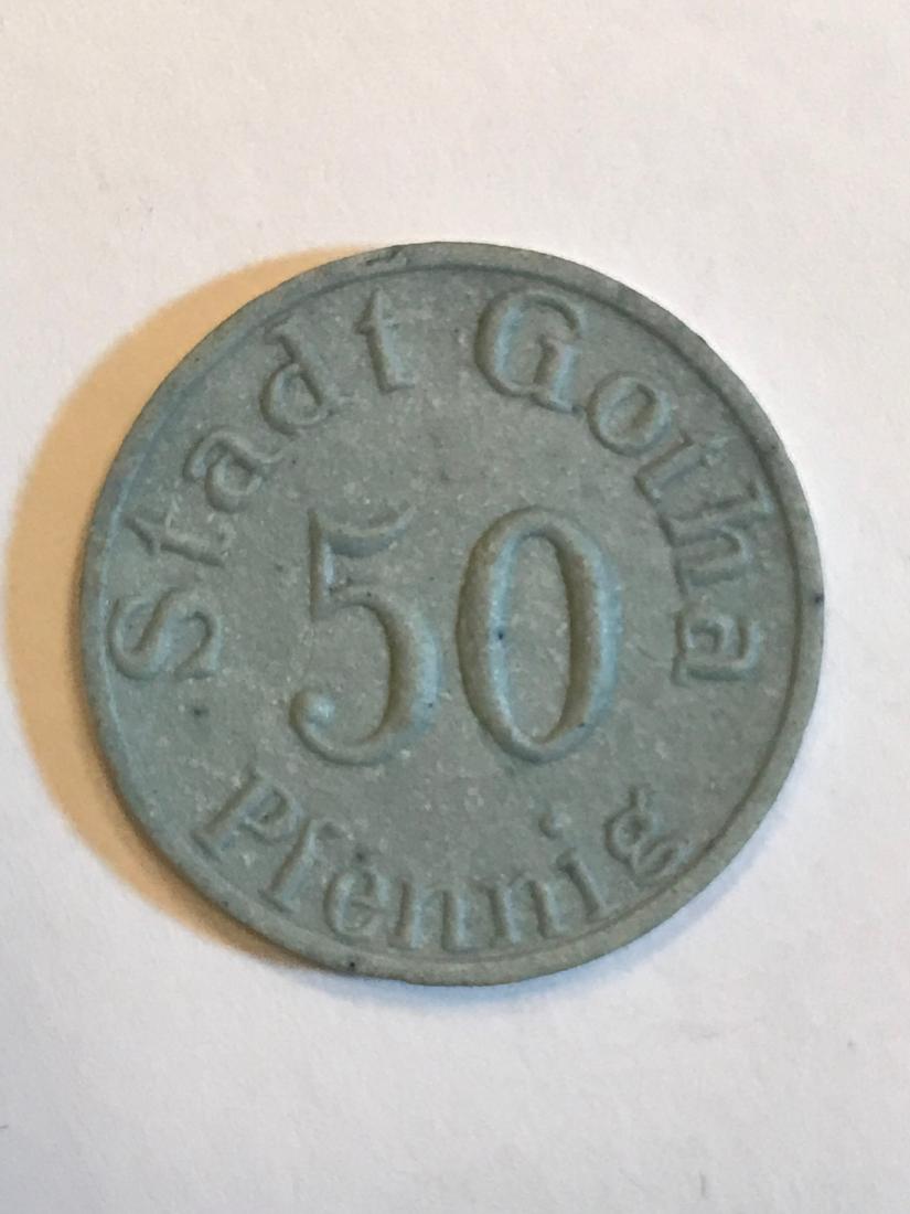 1920 German Notgeld Porcelain 50 Pfennig Coin