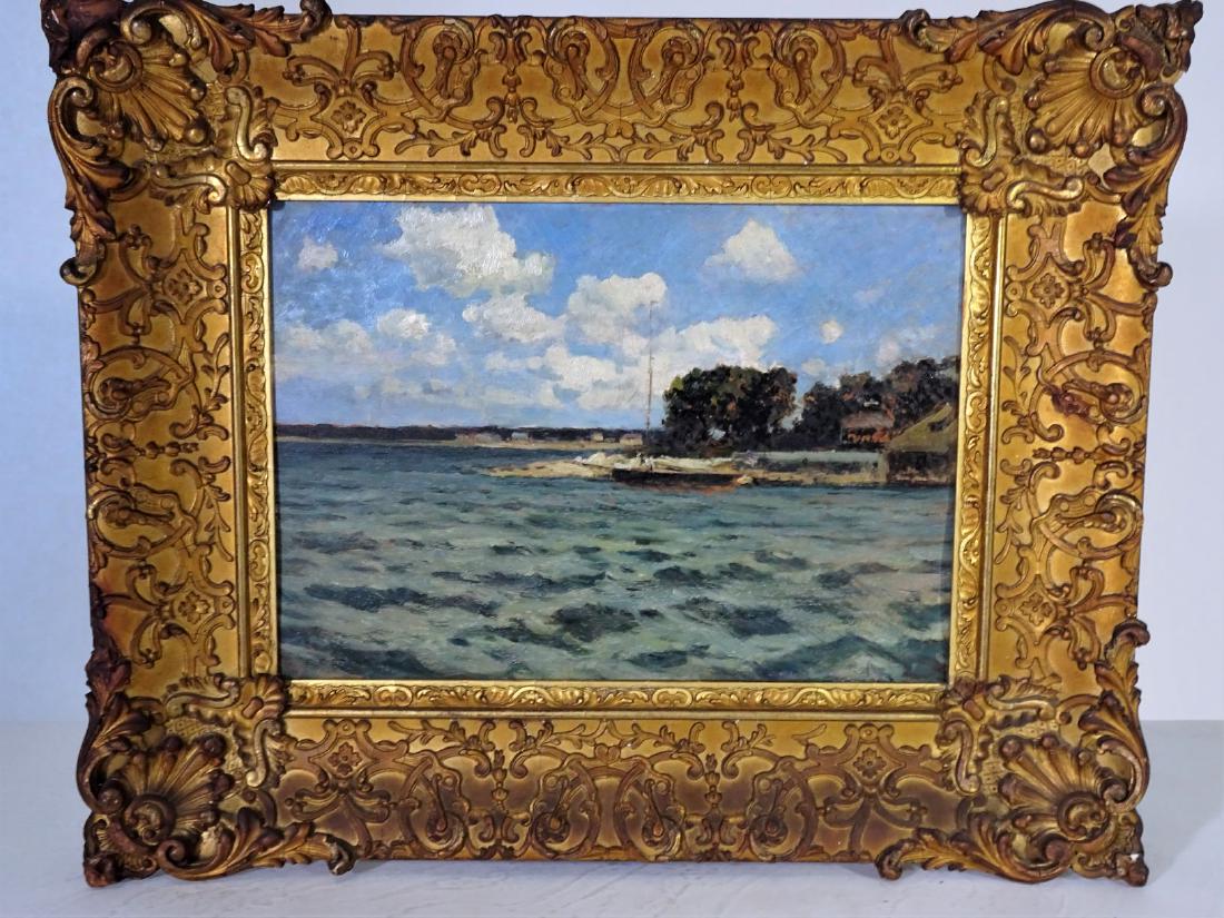 C.J. Stuart, Oil / Panel, Coastal Seascape