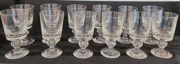(12) Steuben Art Glass 7877 Tear Drop Stemware