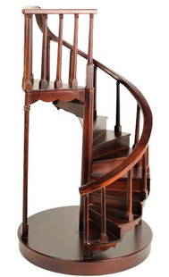 Mahogany Architectural Staircase Model, Reproduction