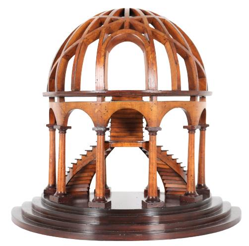 Architectural Model Of A Round Half Rotunda.