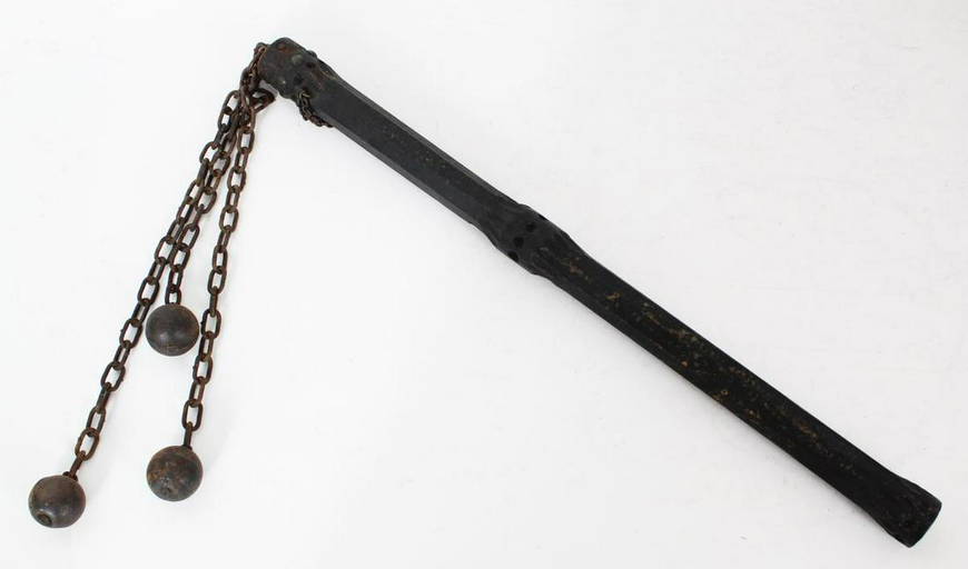Old Triple Ball Medieval Style Flail