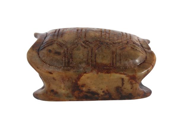 Chinese Mottled Brown Jade Turtle Shell