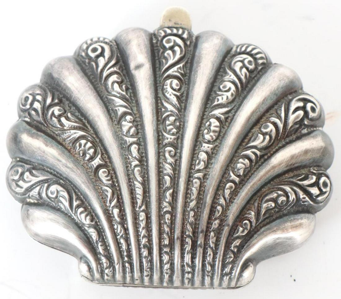 Antique Silver Seashell Coin Purse