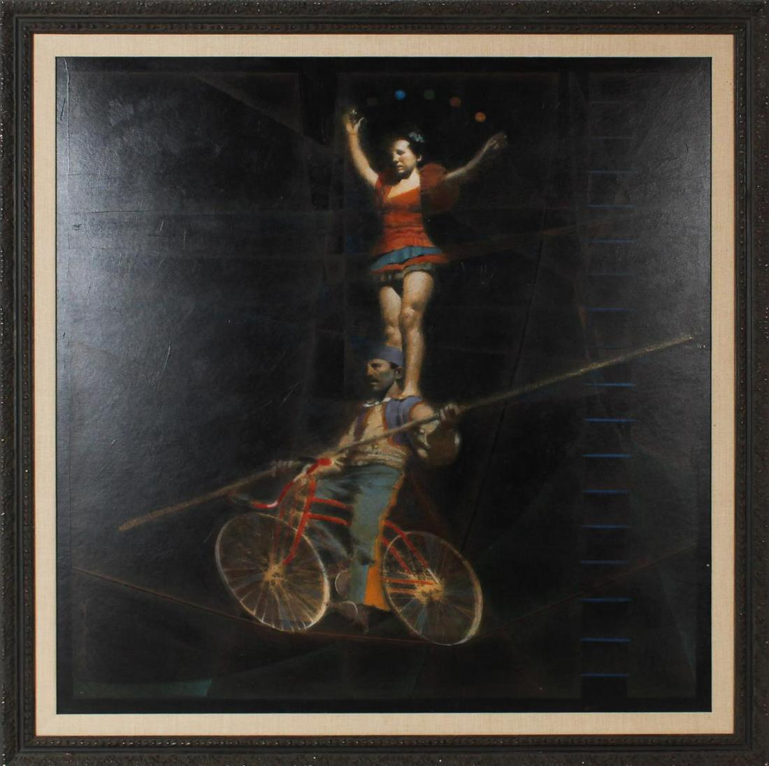 High Wire Balancing Act, Signed Oil on Canvas - Oct 30, 2022 | Sarasota ...