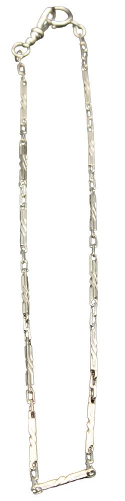 14 K White Gold Watch Chain Auction