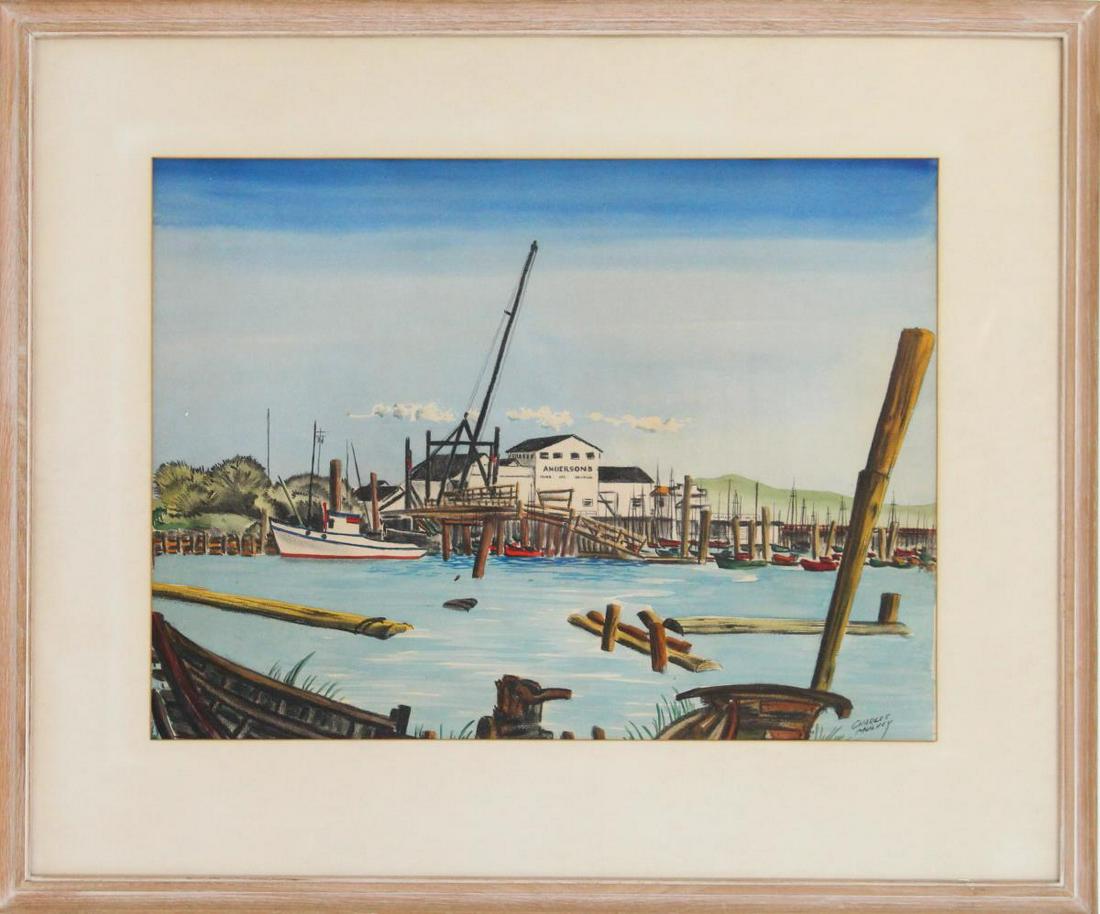 Charles Mulvey (1918-2001) American, Watercolor Auction