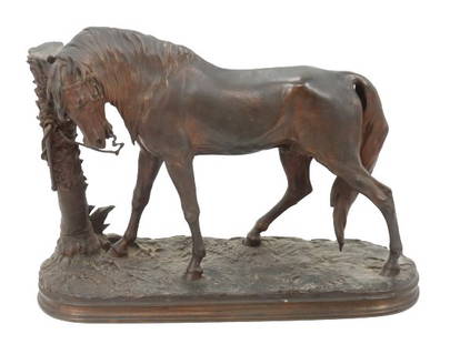 Signed P.j. Mene Horse Bronze Sculpture